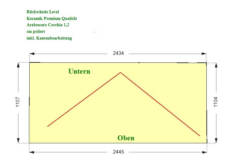 Bergisch Gladbach Arabescato Corchia Level Arbeitsplatten und Rückwand